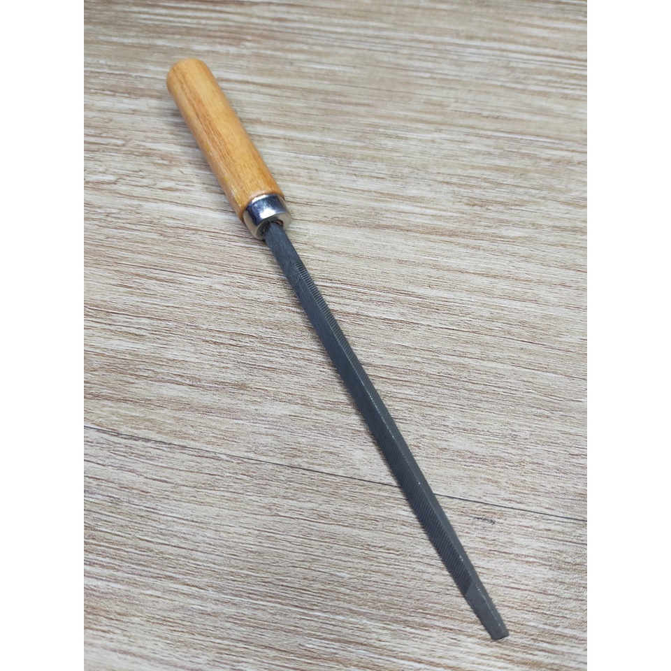 Jual KIKIR BESI SEGITIGA 4 INCH SLIM TAPER FILE KIKIR GAGANG KAYU ...