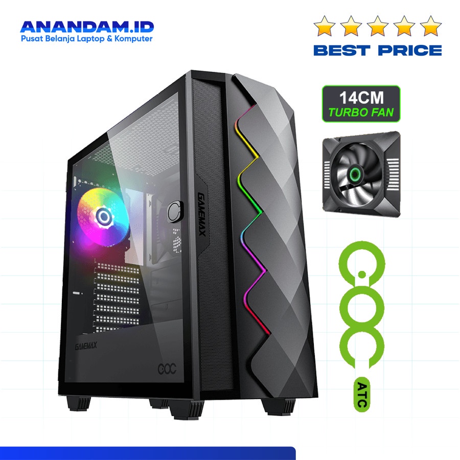 Jual Casing Gamemax Diamond COC include 14cm Turbo Fan Gaming PC Case ...