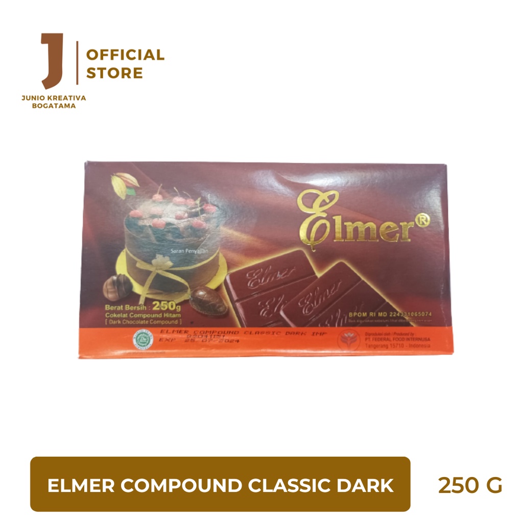 Jual Elmer Coklat Compound Classic Dark 250 Gram | Shopee Indonesia