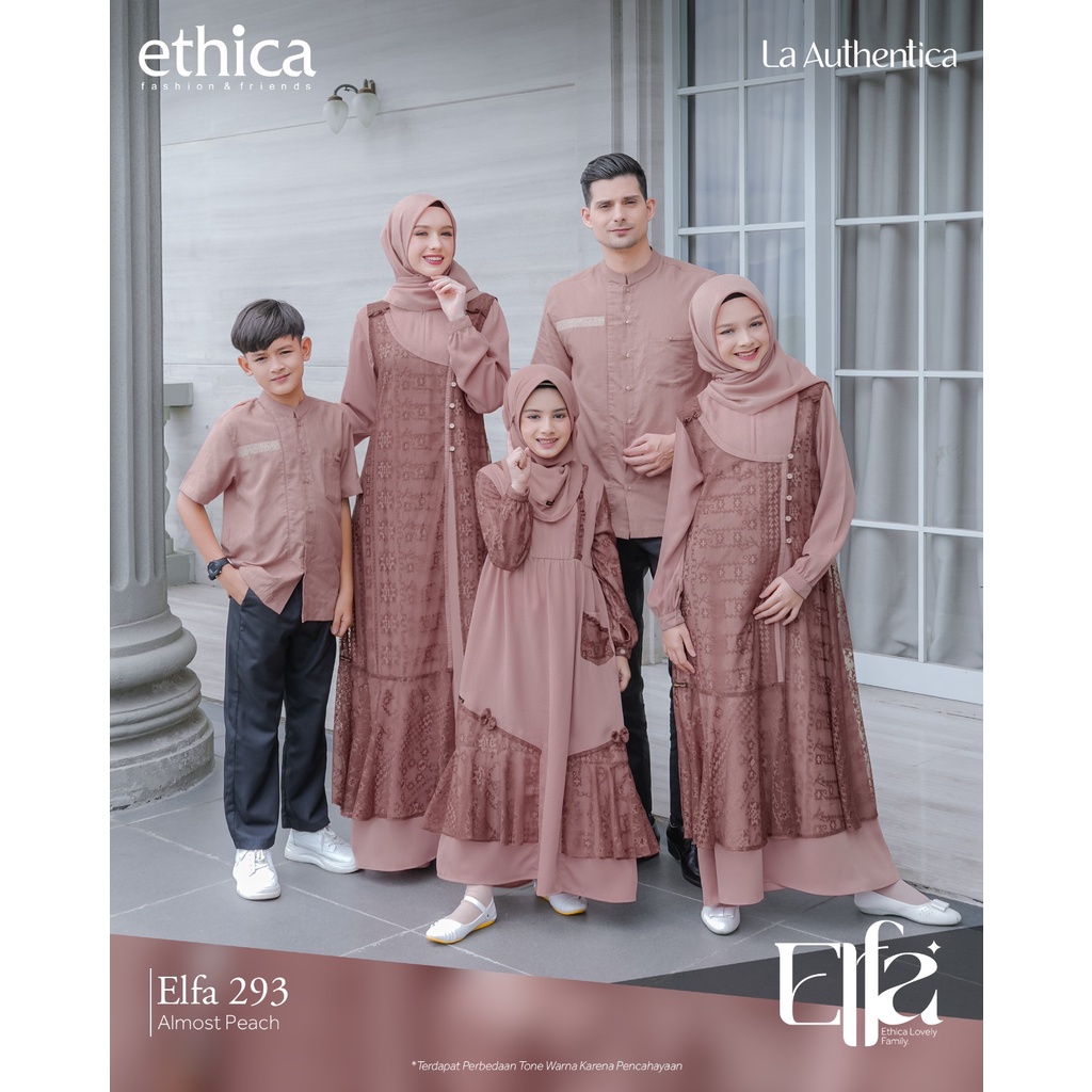Jual ETHICA Sarimbit Baju Muslim Couple Keluarga ELFA 293 Almost Peach Original Terbaru 2023 ...