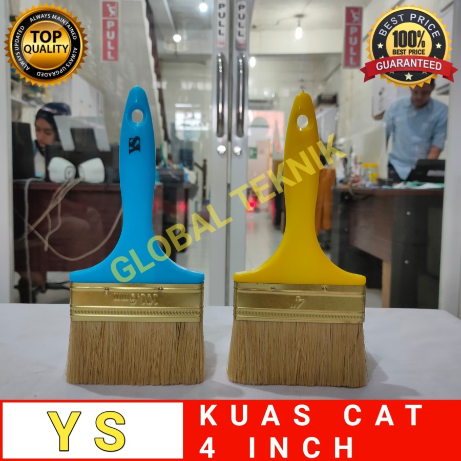 Jual KUAS CAT TEMBOK SERBAGUNA Gagang PVC/PAINT BRUSH 4 inc 4 INCH | Shopee Indonesia