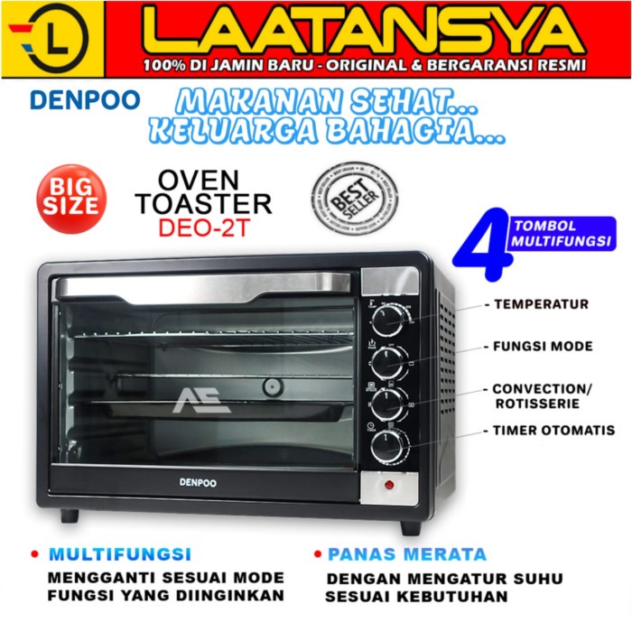 Jual OVEN TOASTER DENPOO 2T80 ( 80 LITER ) | Shopee Indonesia