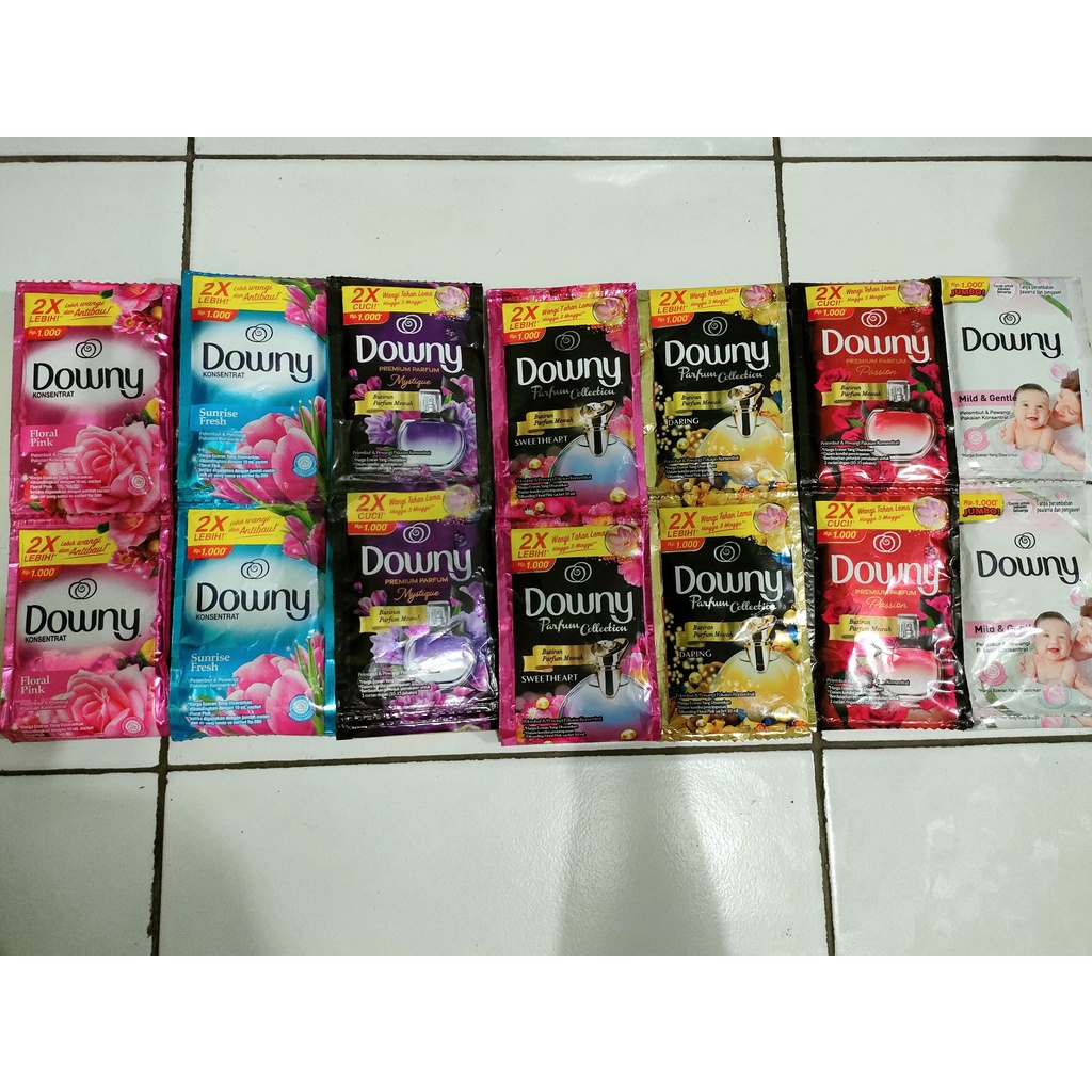 Jual Downy Pewangi Pakaian Renteng/Renceng kemasan 500/1000 (RIJECT ...