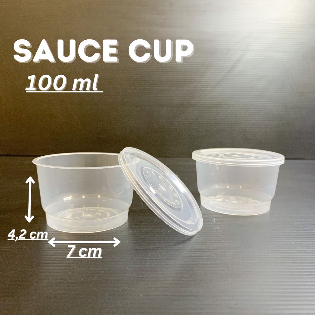 Jual Sauce Cup 100 ml / Tempat Saos Sambal Kecap Plastik | Shopee Indonesia