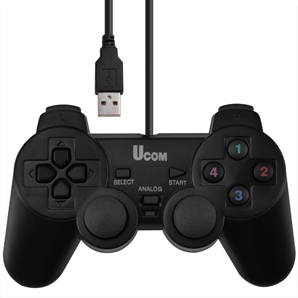 Jual Joystick Gamepad Ucom 704 dual shock Hitam Joy Stick USB PC ...