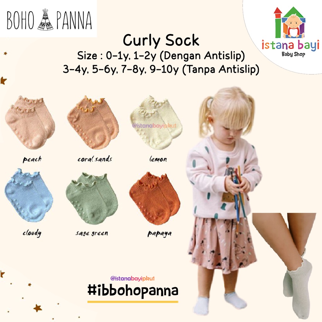 Jual Bohopanna - Curly Sock / Kaos Kaki Anak 0 - 10 Tahun | Shopee ...