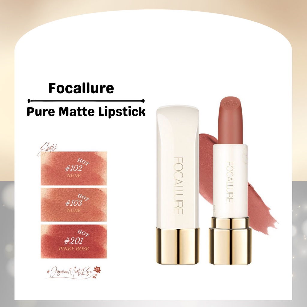 Jual Focallure Natural Matte Lipstick-High Pigment Longlasting Smooth ...