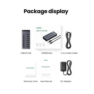 Jual UGREEN HUB USB 3.0 Splitter 7 IN 1 LED 12V Charging Dan Transfer ...