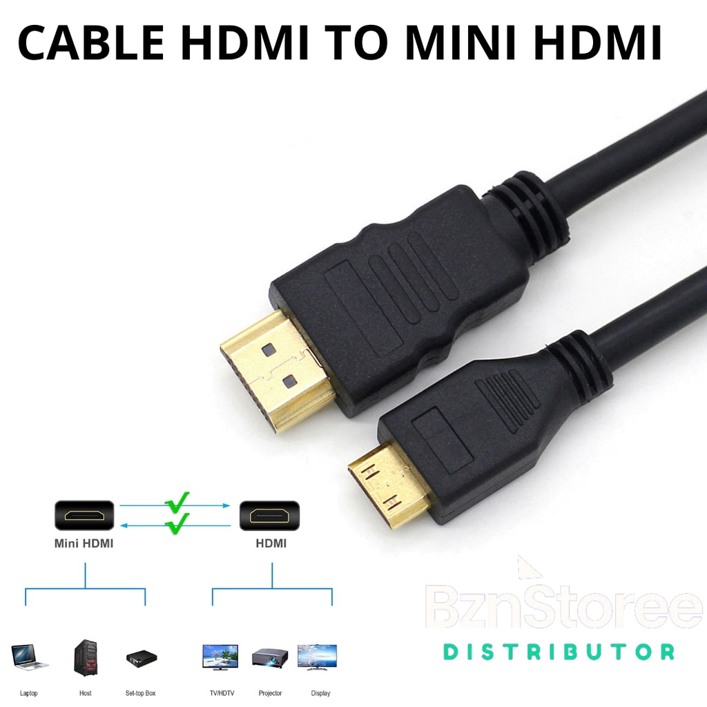Jual kabel mini hdmi to hdmi 5meter / kabel hdmi mini 5meter/kabel mini ...