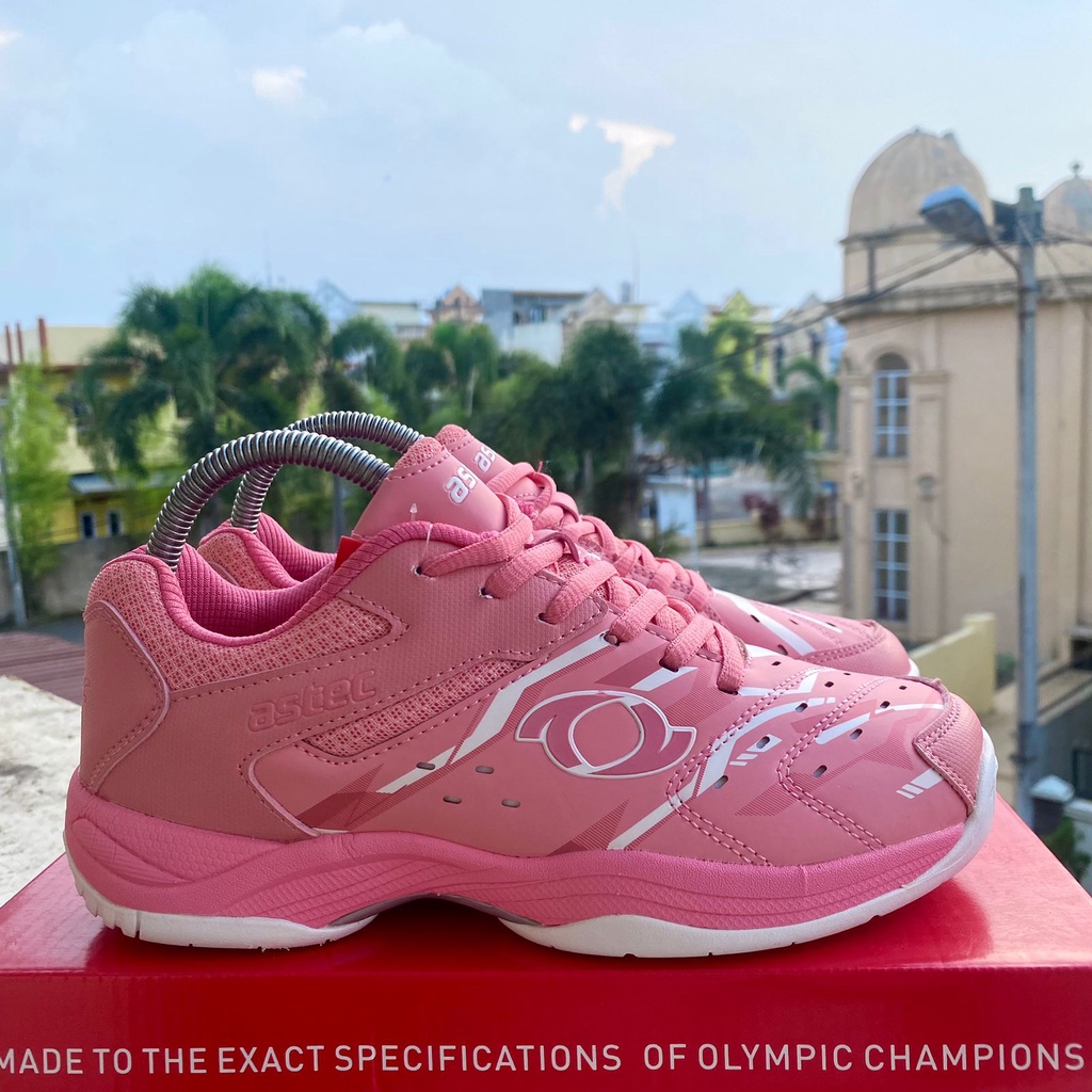 Jual SEPATU ASTEC BADMINTON WANITA Astec BADMINTON FONTERA PINK WHITE ...