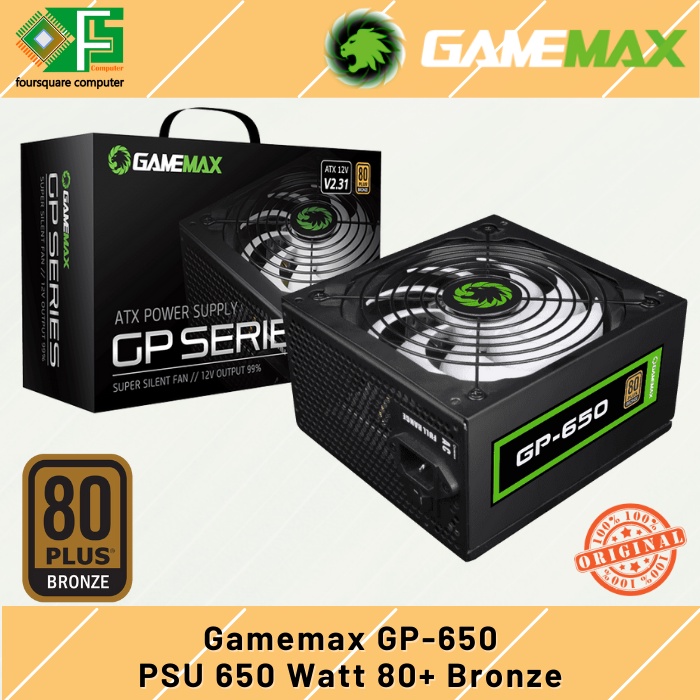 Jual Gamemax GP-650 PSU 650 Watt 80+ Bronze | Power Supply 650W 80 Plus ...