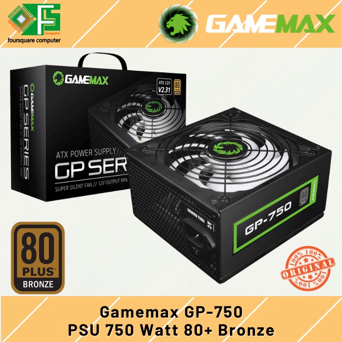 Jual Gamemax GP-750 PSU 750 Watt 80+ Bronze | Power Supply 750W 80 Plus | Shopee Indonesia