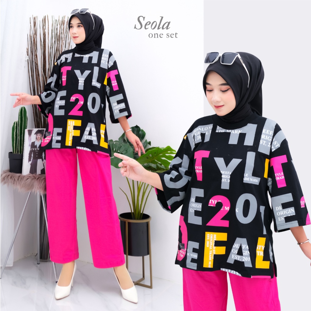 Jual SR FASHION - One Set Wanita Kekinian Seola Set | Setelan Wanita ...
