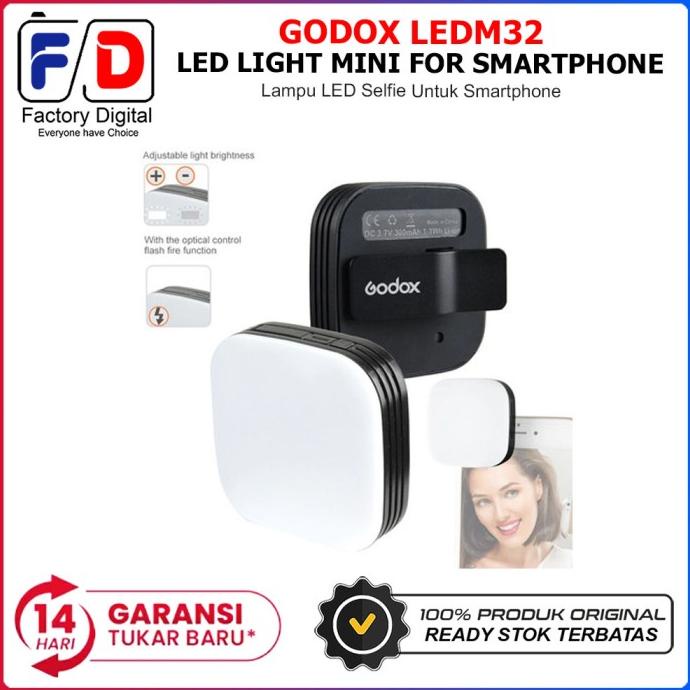 Jual Godox Ledm32 Led M32 Led Light Mini For Smartphone - Resmi ...