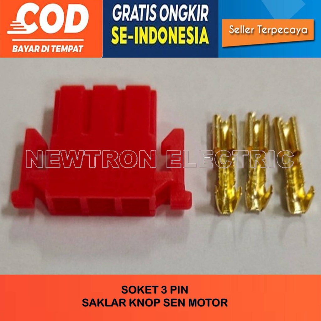 Jual SOKET 3 PIN SEIN SEN MOTOR - SOKET 3 PIN SAKLAR KNOP MOTOR SOKET ...
