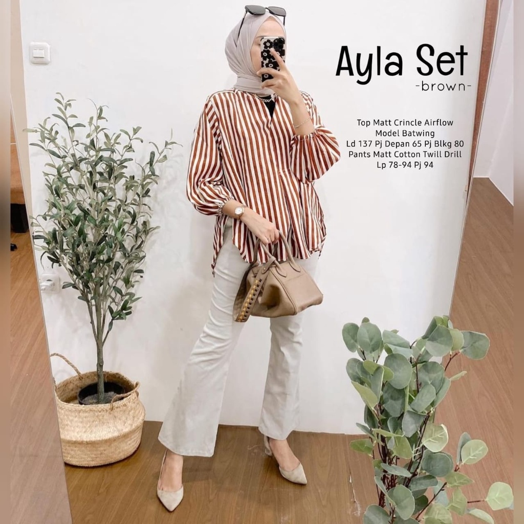 Jual Setelan Kulot Wanita Model Terbaru AYLA SET | Shopee Indonesia