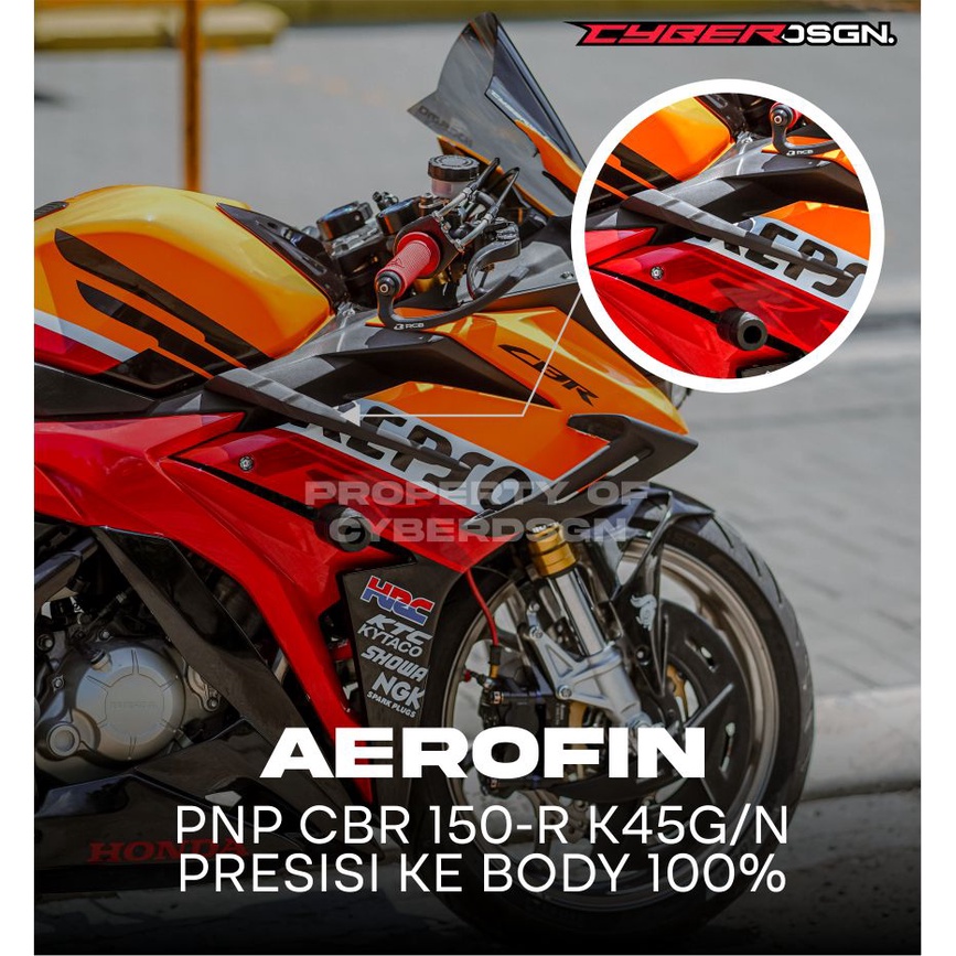 Jual AEROFIN PNP CBR 150R FACELIT K45 G/N Model CBR 250RR | Shopee ...