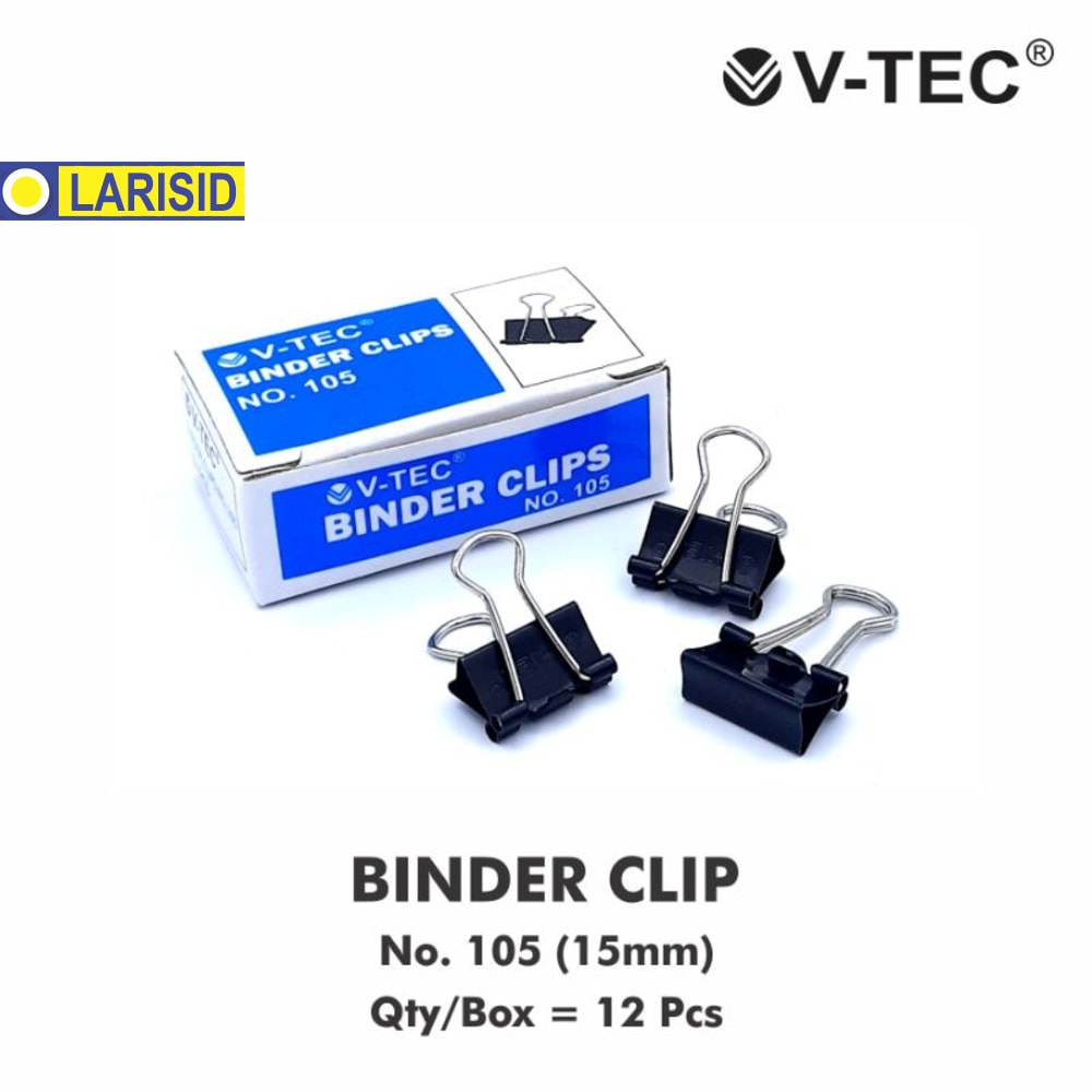 Jual V-Tec Binder Clip 105 V-tec 1 Pak Isi 12 Pcs | Shopee Indonesia