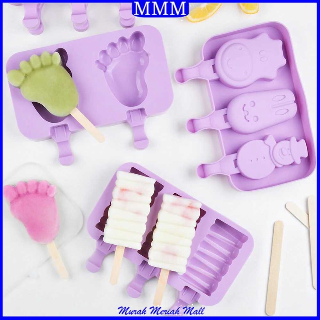 Jual MMM Cetakan Es Krim Silicon Set Cetakan Ice Cream Karakter Lucu ...