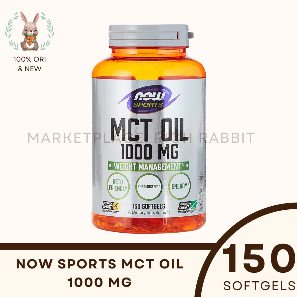 Jual Now Sports MCT Oil 1000 mg Weight Management Keto Friendly 150 ...