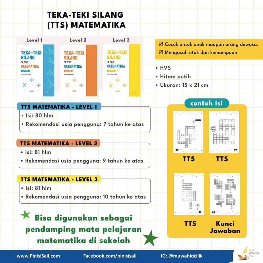 Jual TTS MATEMATIKA (TEKA-TEKI SILANG) | Shopee Indonesia