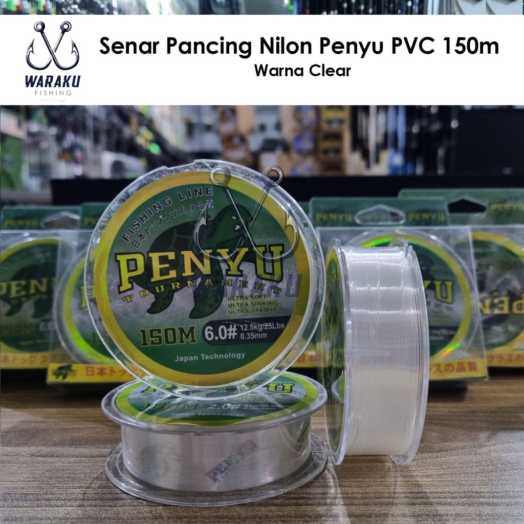 Jual Senar Pancing Nilon Murah Penyu PVC 150m Clear | Shopee Indonesia