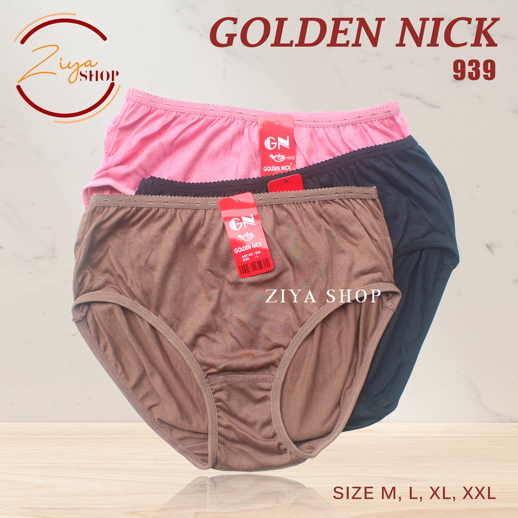 Jual ( 6pc ) CD Golden Nick 939 | Celana Dalam Wanita Warna Gelap | CD ...