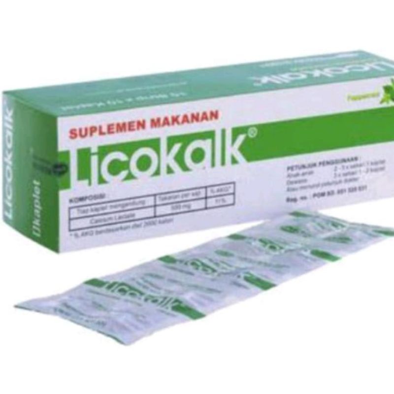 Jual Licokalk Likokalk Tablet isi 100 Tablet per Box / Vitamin Tulang ...