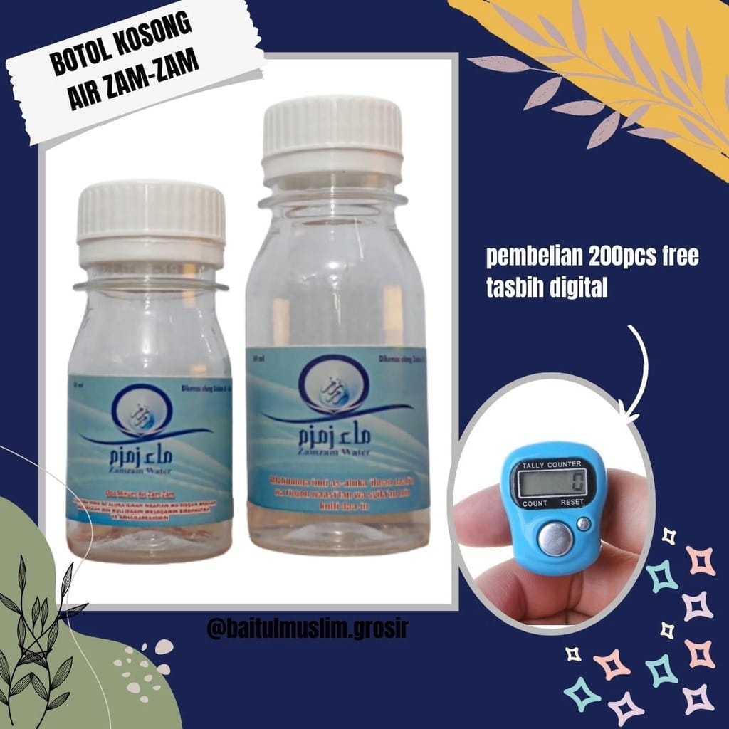 Jual Botol kosong air zam-zam 50 ml dan 80 ml (pack) | Shopee Indonesia
