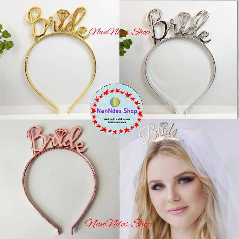 Jual Bando Bride to be / Head Band Bride / bandana Bridal Shower ...