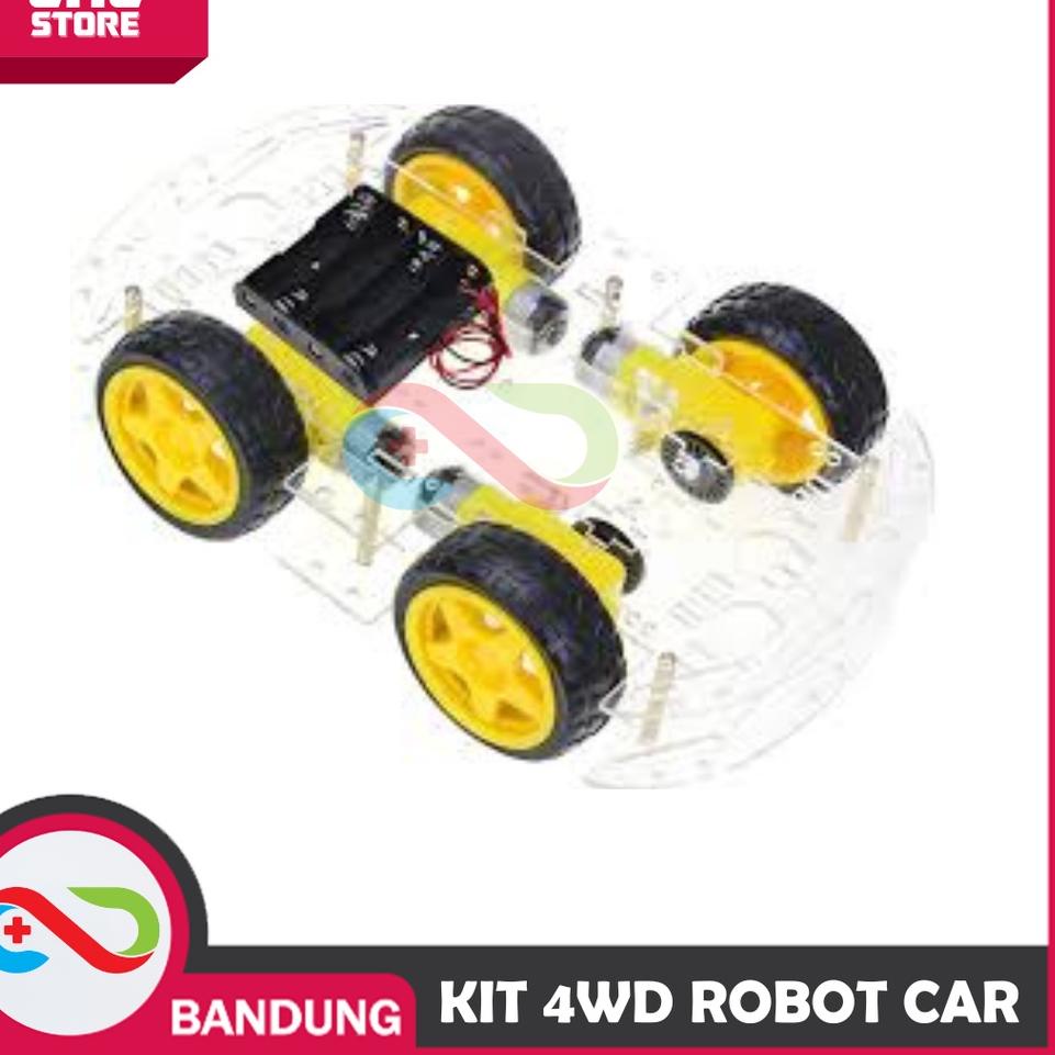 Jual ORIGINAL% KIT SMART CHASSIS CHASIS 4WD ROBOT CAR FRAME MOBIL ARDUINO RASPBERRY | Shopee ...