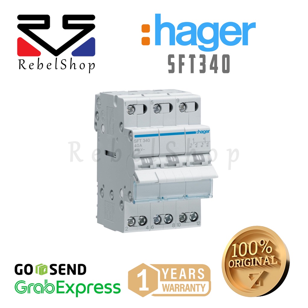 Jual Hager Changeover Switches COS SFT340 3P 40A - Change Over Genset ...