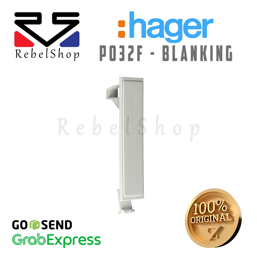 Jual Hager Blanking Clip P032F 1 Module Blank Plat Klip Box MCB ...