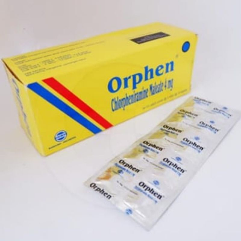 Jual Orphen 4mg orpen isi 200 Kaplet / 20 strip per box obat alergi ...