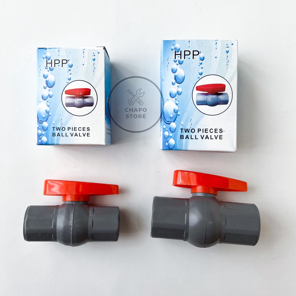Jual Ball valve HPP pvc 1/2 3/4 inch stop kran | Shopee Indonesia