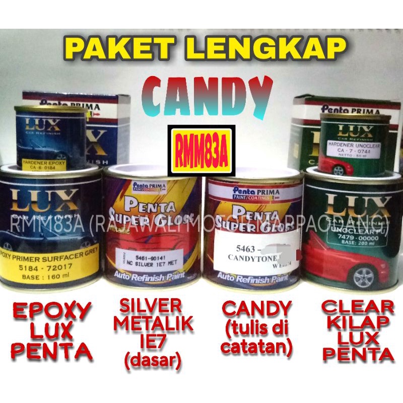 Jual PAKET PENTA SUPER GLOSS 200ml CANDY MERAH/BIRU/HIJAU/PINK/HITAM ...