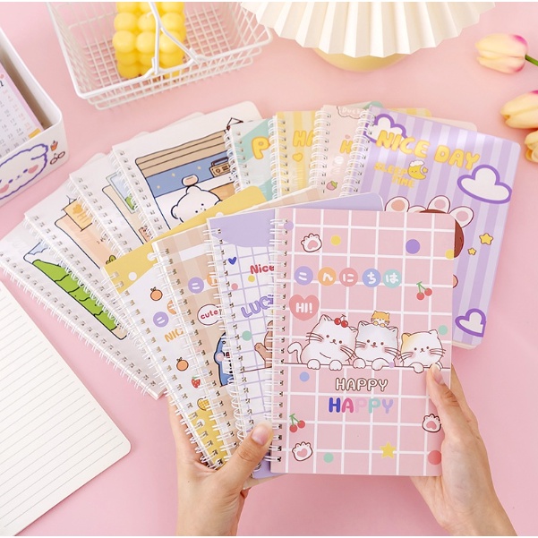 Jual Buku Tulis A5 garis ring / Notebook catatan Sekolah spiral isi 60 ...