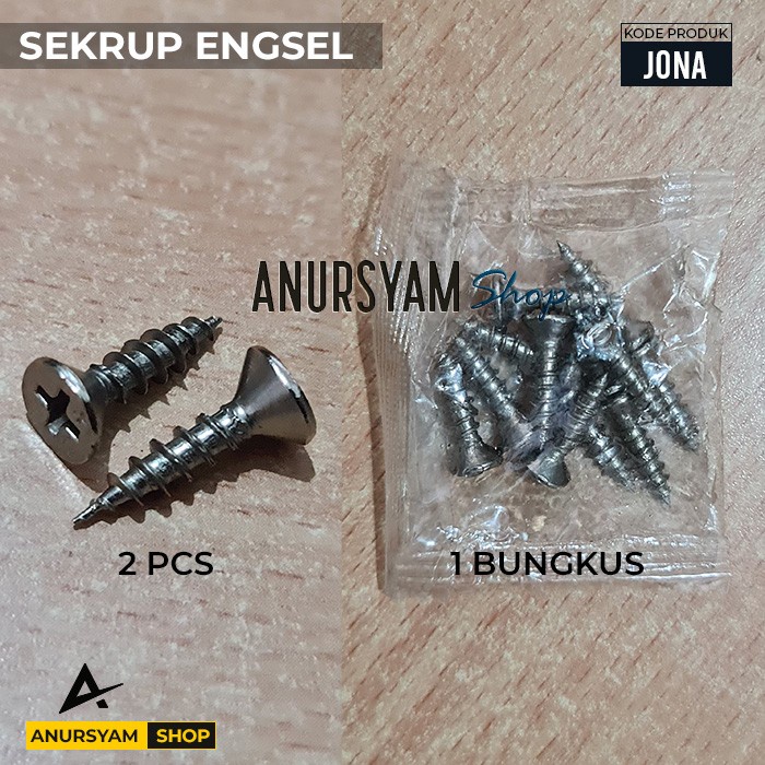 Jual Sekrup Engsel 2 Pcs / 1 Bungkus JONA | Skrup Engsel | Shopee Indonesia