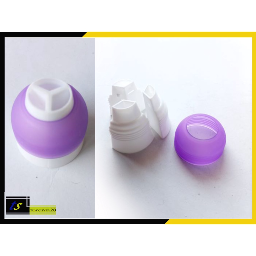 Jual Head Coupler Rainbow Swirl Buttercream 3 warna | Head Coupling ...