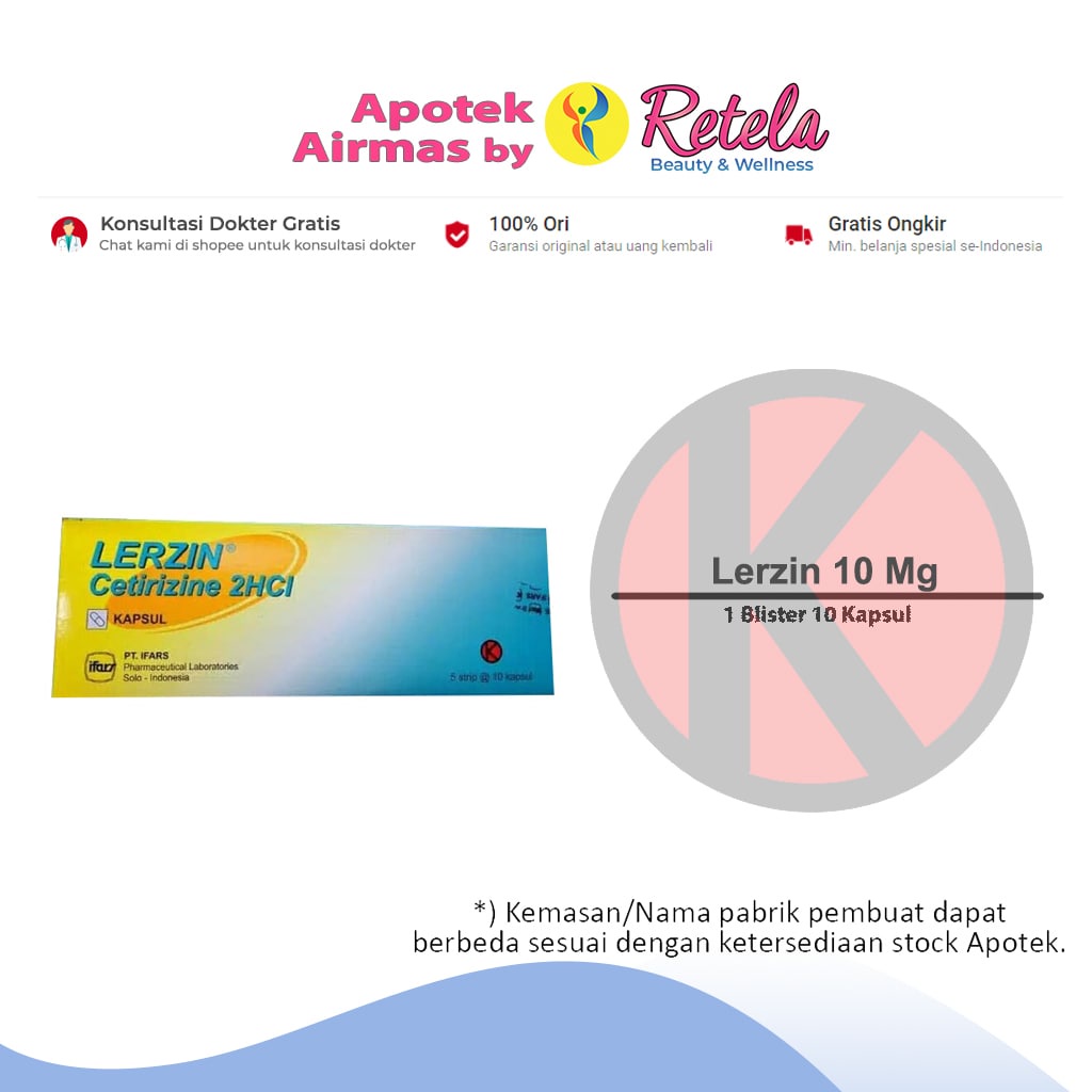 Jual LERZIN 10MG 1 STRIP 10 TAB | Shopee Indonesia