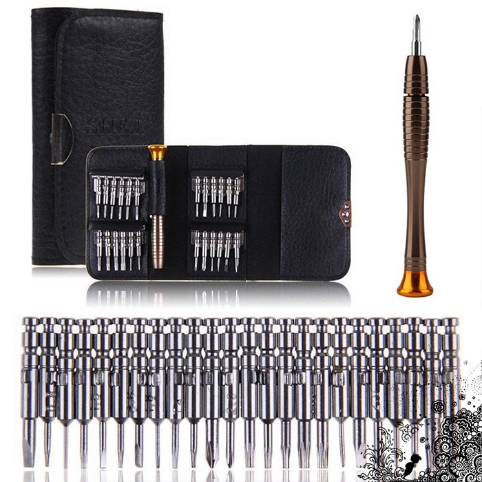 Jual Obeng Reparasi Torx Set 25 in 1 iPhone 4 5 6 Plus Smartphone Set Lengkap Stainless Steel ...