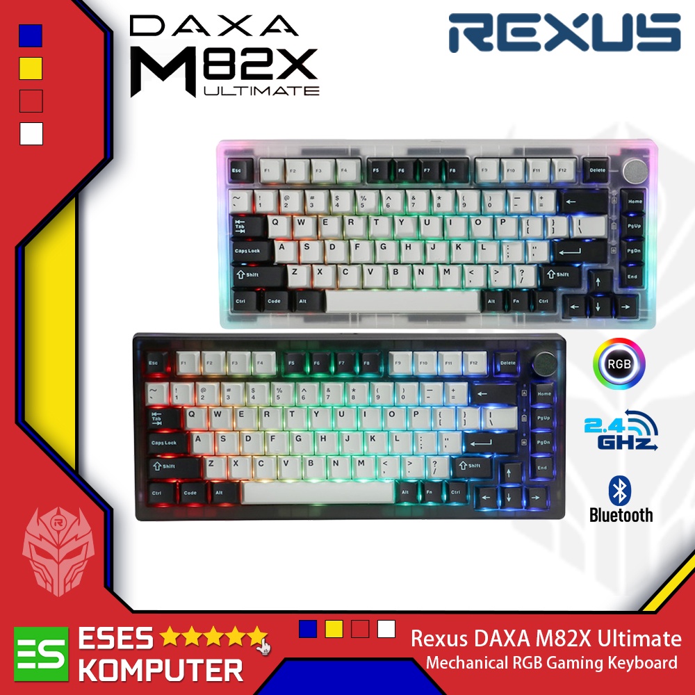 Jual Keyboard Rexus DAXA M82X Ultimate Wireless RGB | Keyboard Gaming ...