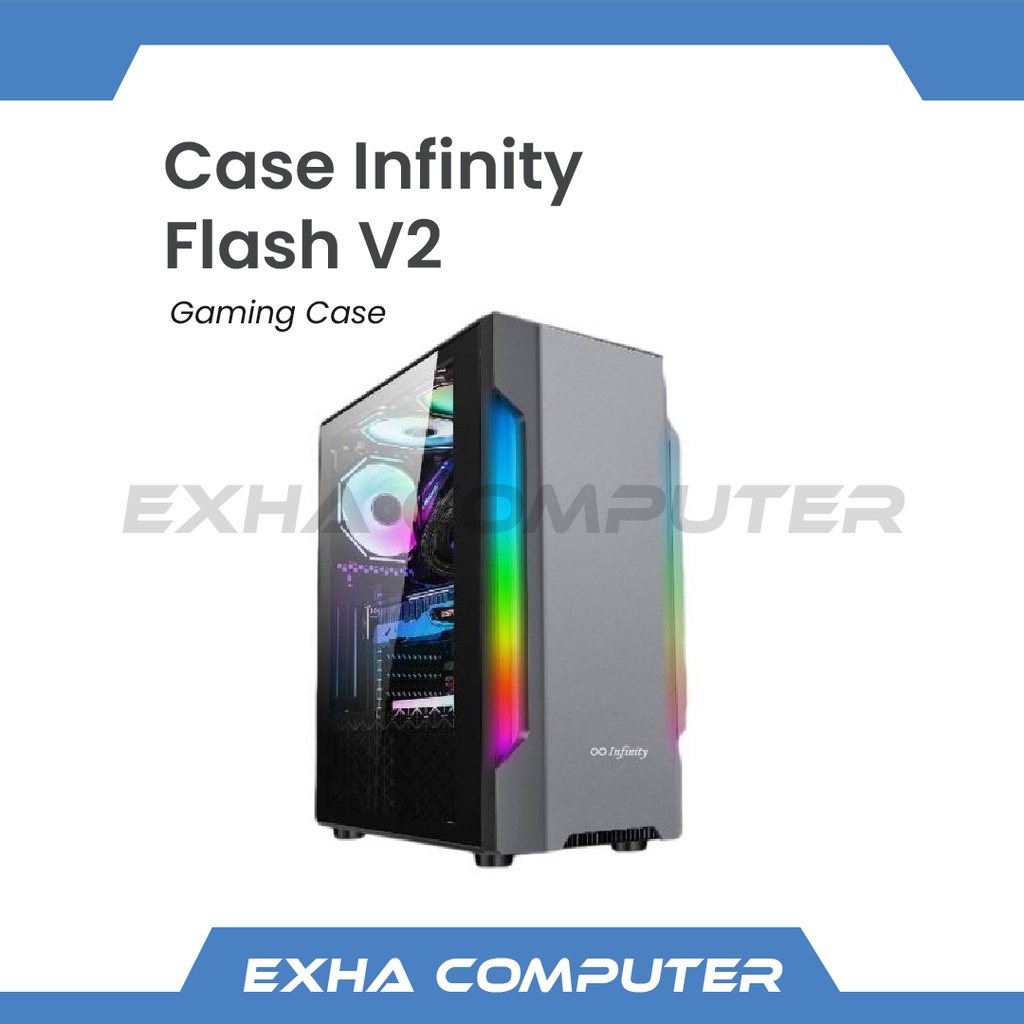 Jual CASE / CASING PC KOMPUTER GAMING INFINITY FLASH V2 | Shopee Indonesia