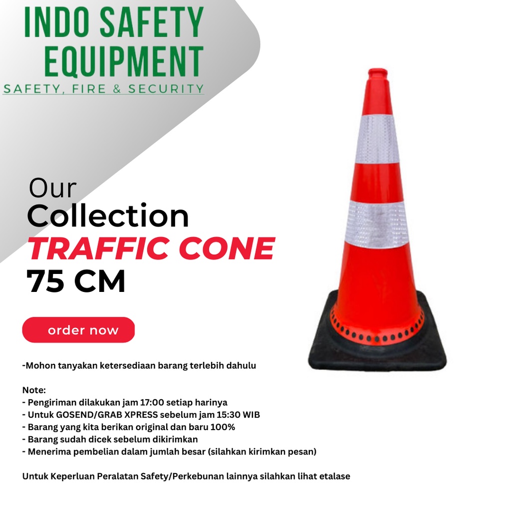 Jual Traffic Cone 75cm Base Hitam | Shopee Indonesia