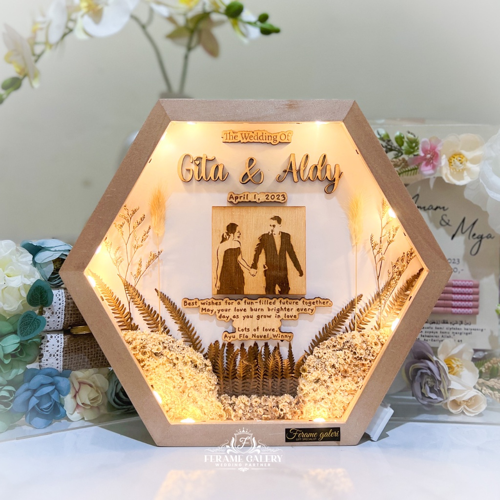 Jual Custom Kado - Wedding Gift - Kado Pernikahan Bingkai - Kado Ulang Tahun - Hadiah Pernikahan ...