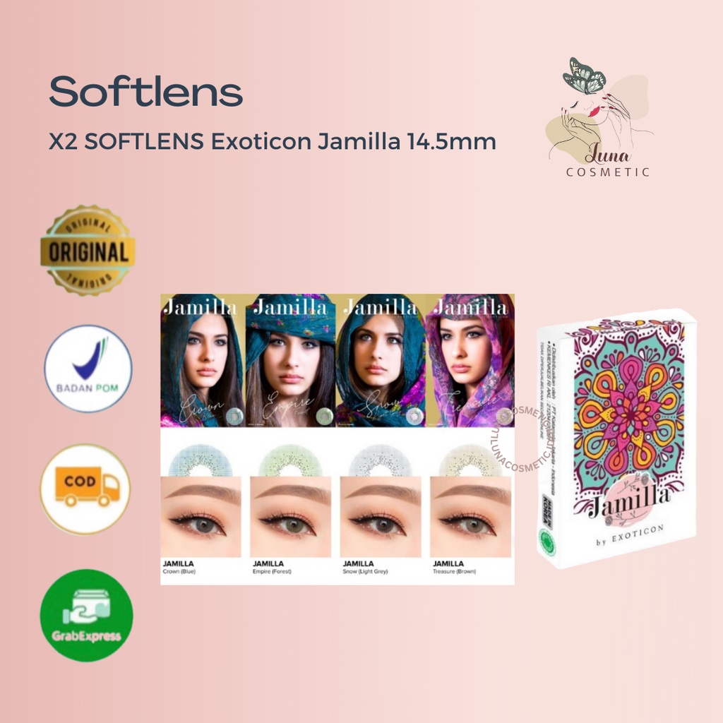 Jual Softlens - X2 SOFTLENS Normal Exoticon Jamilla 14.5mm | Shopee ...