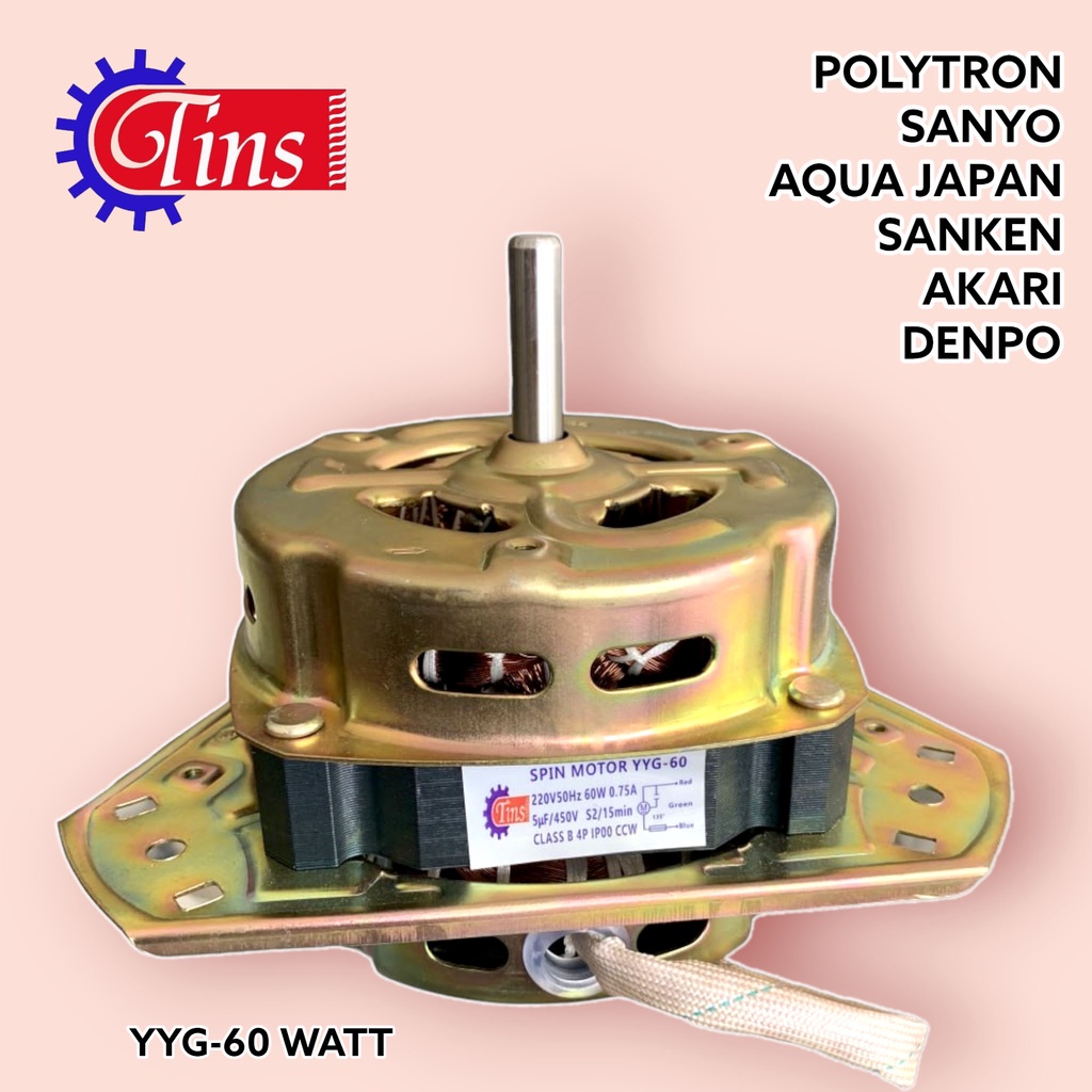 Jual DINAMO SPIN MESIN CUCI POLYTRON Mesin Pengering Motor Pengering - YYG 60 TINS | Shopee ...