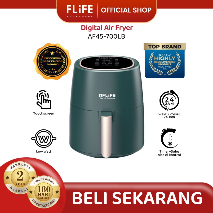 Jual FLIFE Digital Air Fryer 4.5 L - Super Low Watt - AF45-700LB ...