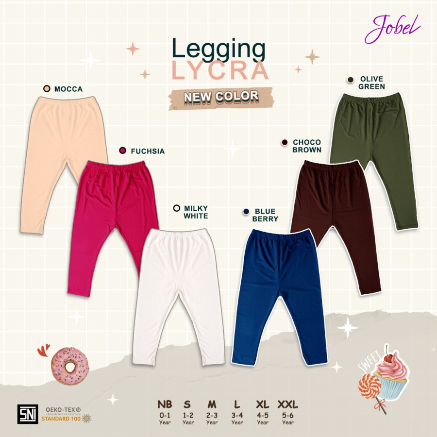 Jual KAZEL Jobel Legging Lycra New Color (1 Pcs) 0-5 Tahun | Shopee Indonesia