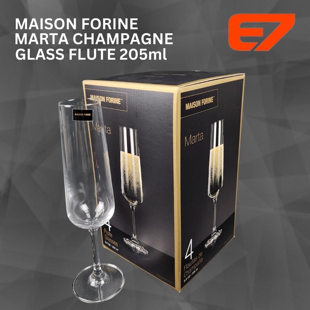 Jual Maison Forine Marta Champagne Glass Flute 205ml (16pcs/Dus ...